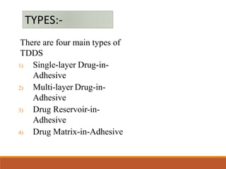 Transdermal drug delivery system | PPT