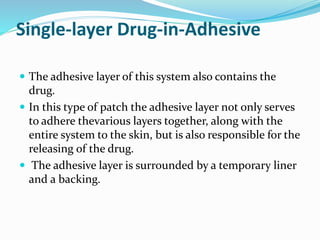 Transdermal drug delively | PPT