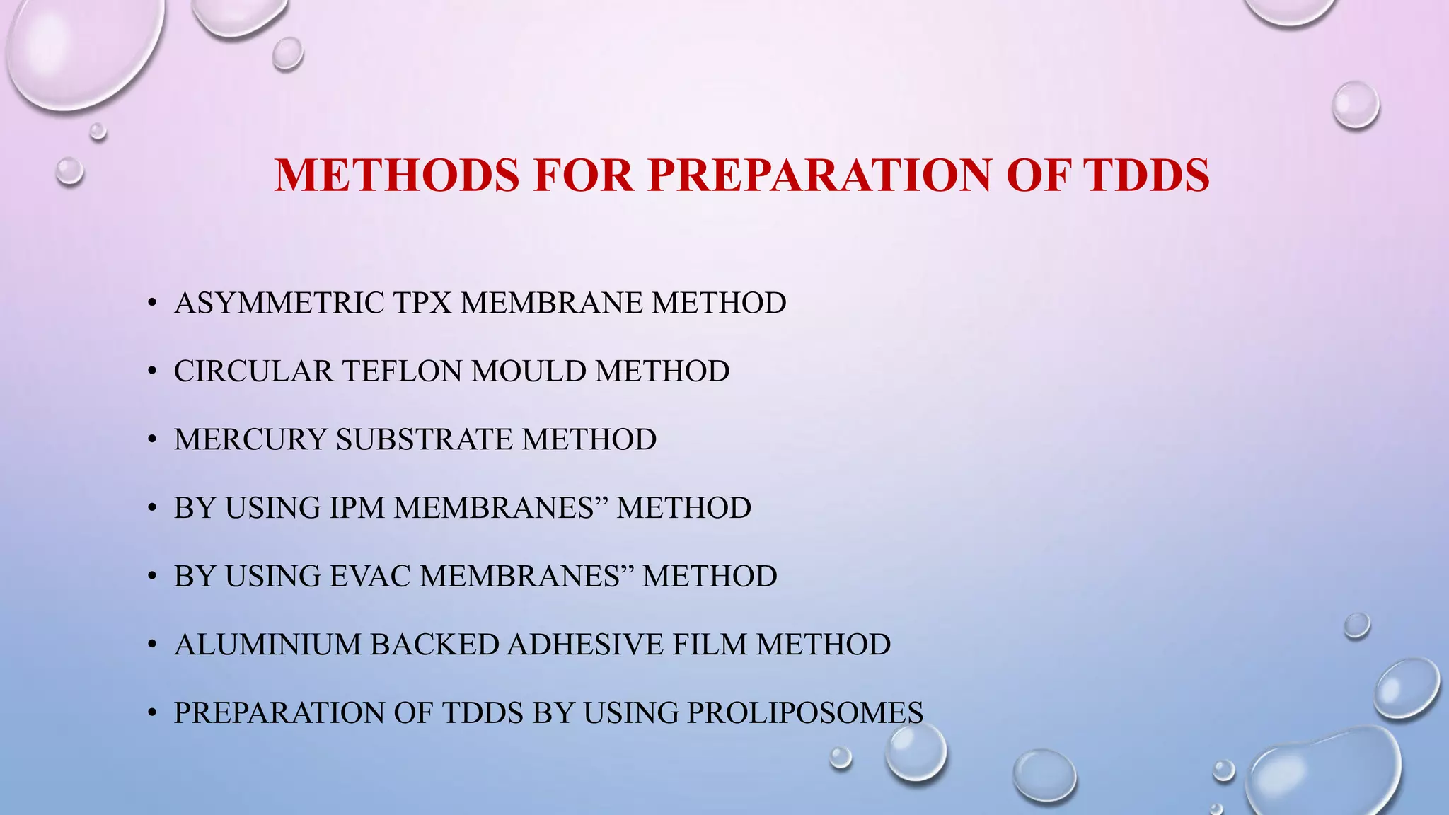 Transdermal drug delivery system | PPTX
