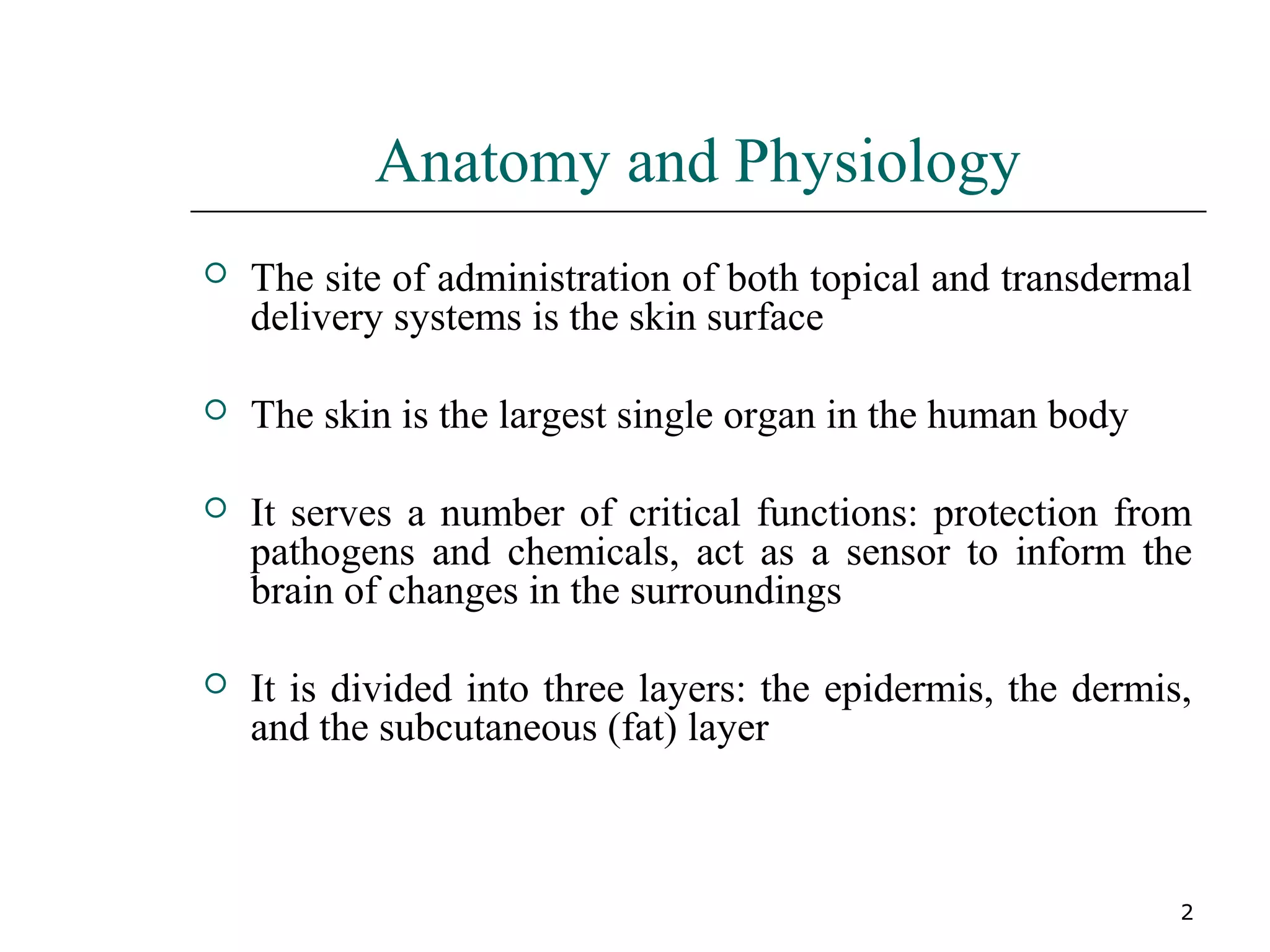 Transdermal drug delivery system | PPT