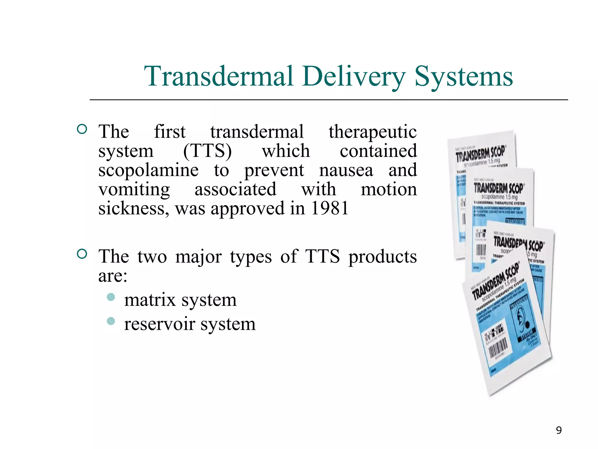 Transdermal drug delivery system | PPT