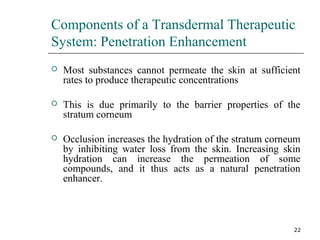 Transdermal drug delivery system | PPT