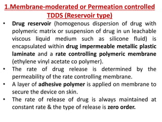 Transdermal drug delivery system | PPTX
