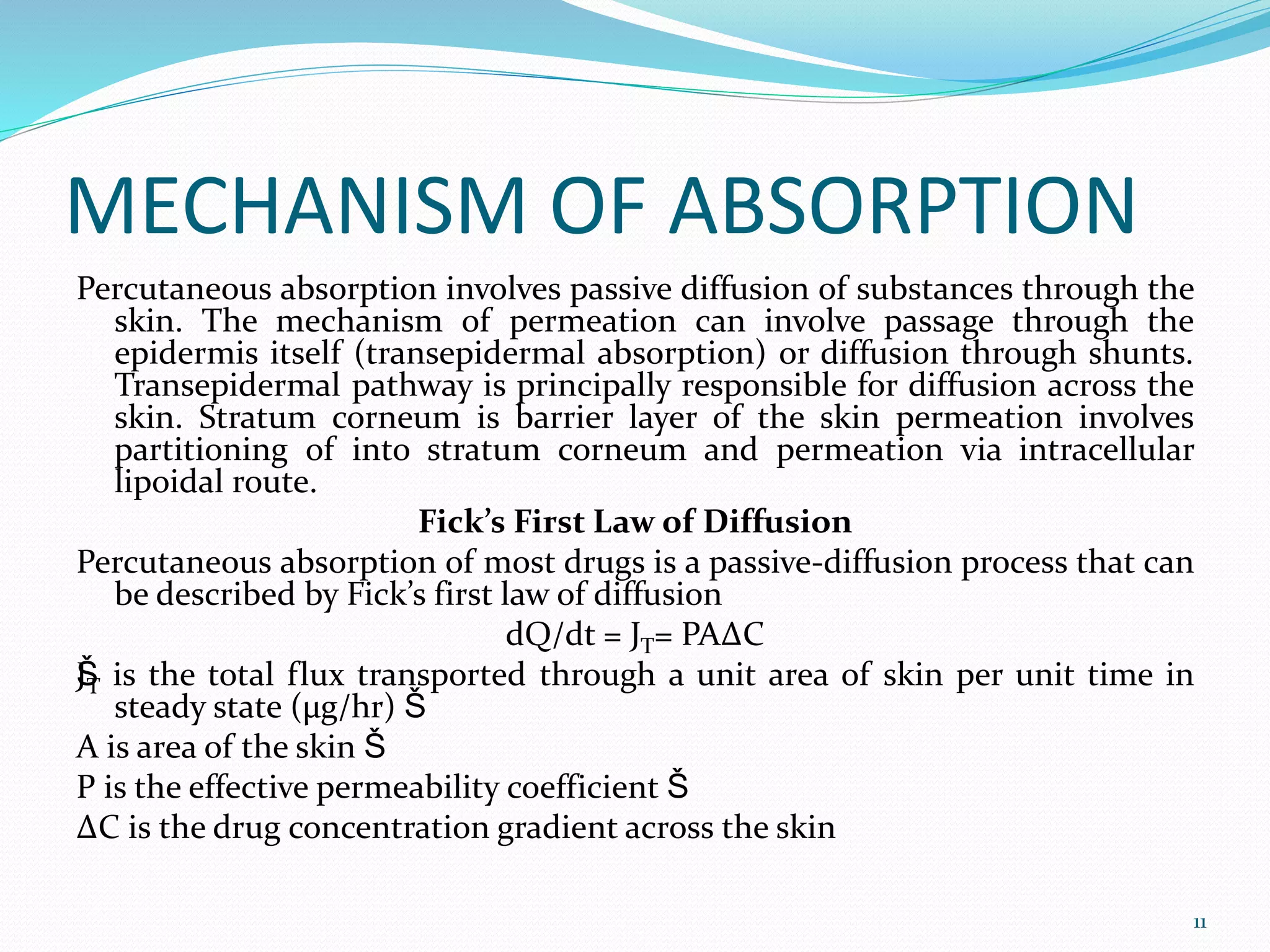 Transdermal drug delivery system | PPTX