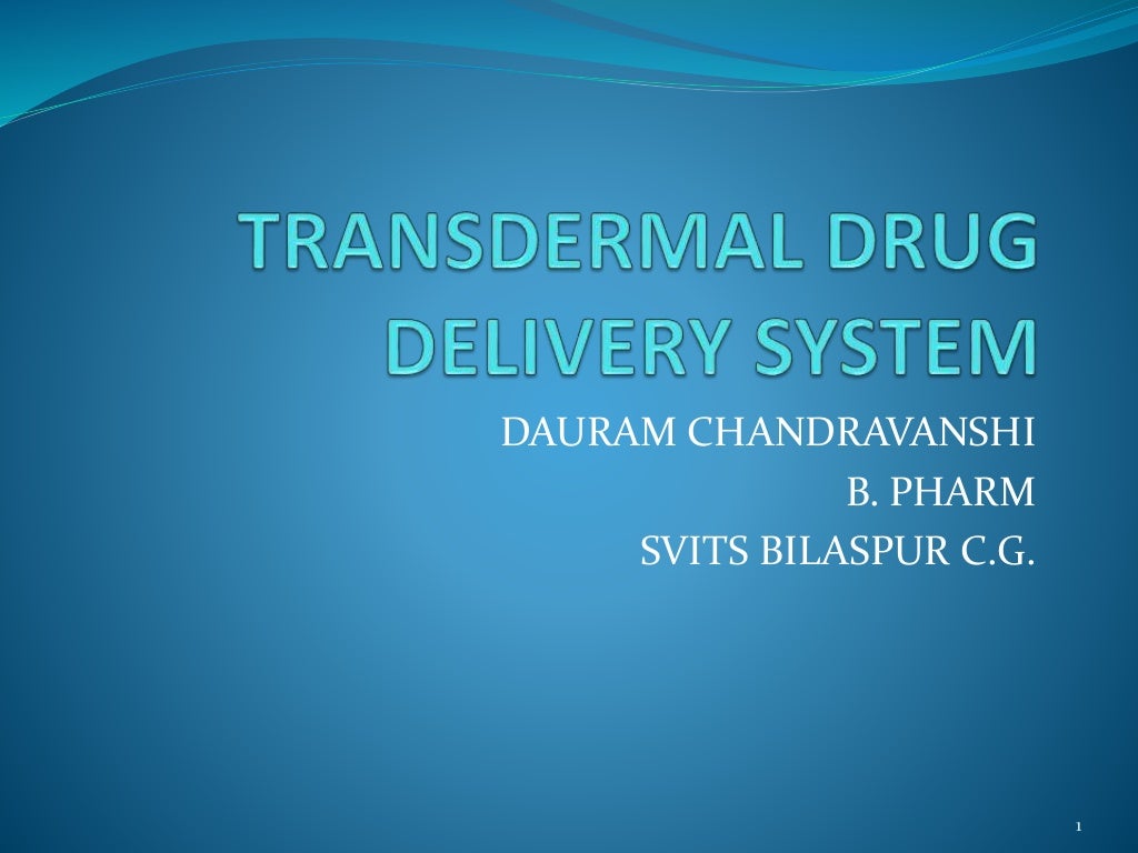 Transdermal drug delivery system