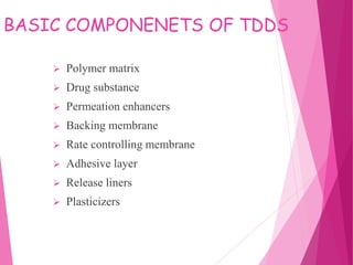 TRANSDERMAL DRUG DELIVERY SYSTEM.pptx