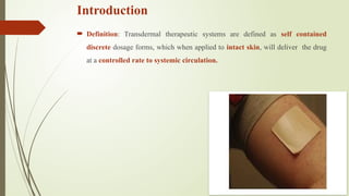 NDDS Transdermal Drug Delivery System.pptx