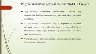 NDDS Transdermal Drug Delivery System.pptx