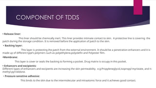 TRANSDERMAL DRUG DELIVERY SYSTEM Presentation | PPTX