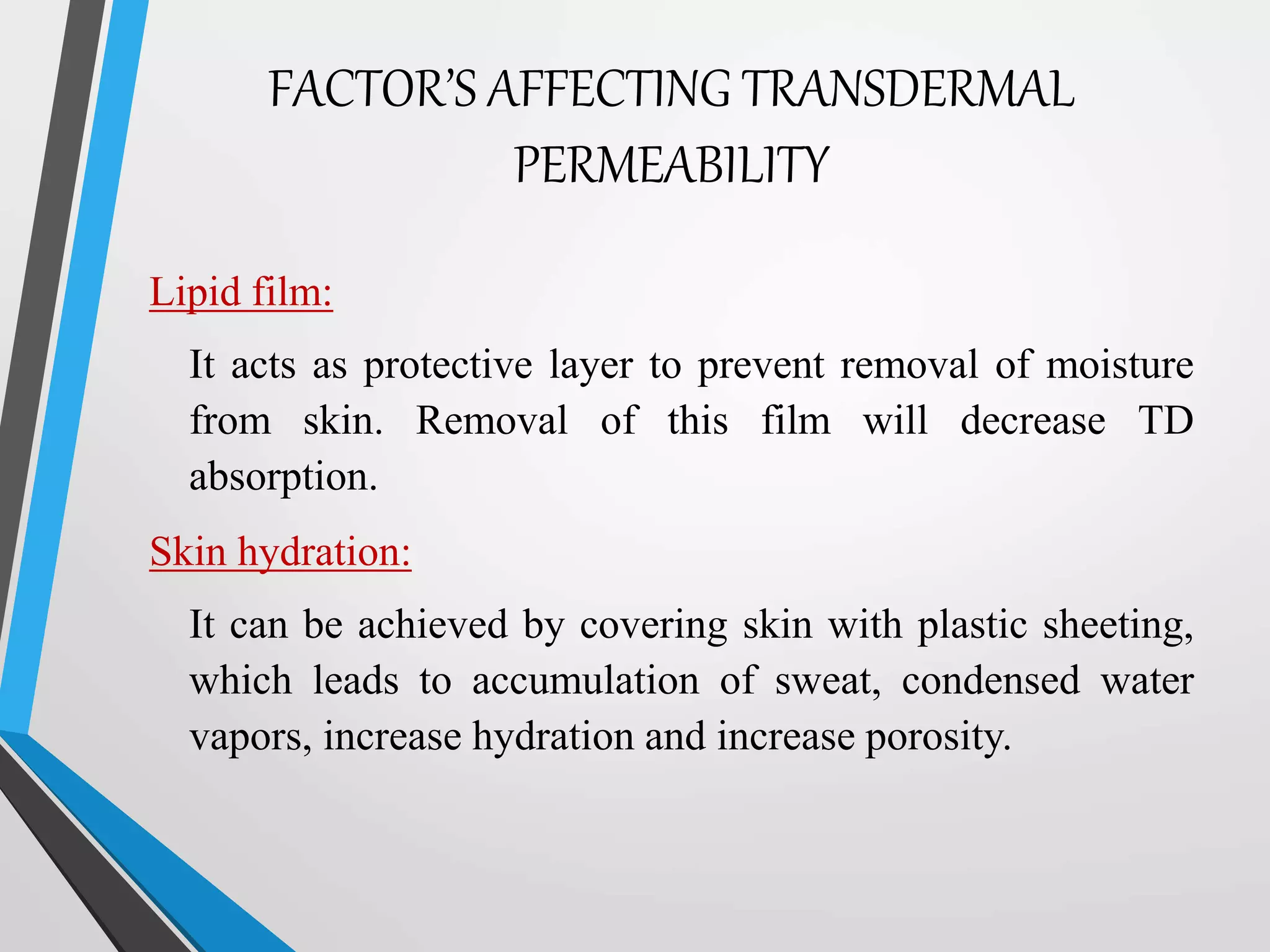 Transdermal Drug Delivery System | PPTX | Skin and Dermatology ...