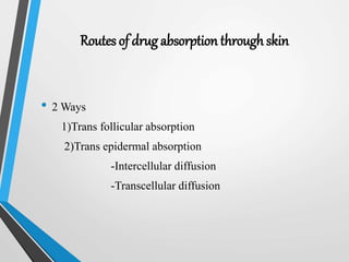 Transdermal Drug Delivery System | PPTX