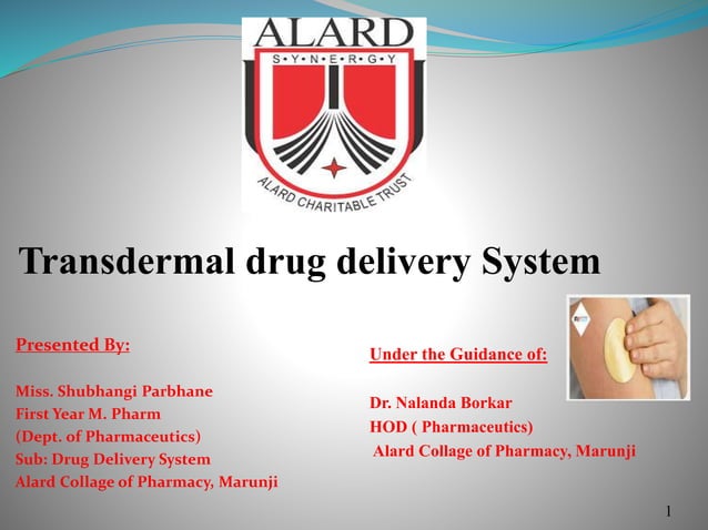 Transdermal Drug Delivery System ppt | PPT