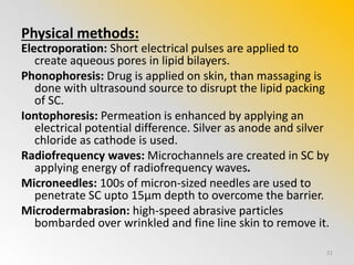 Transdermal drug delivery systems | PPTX