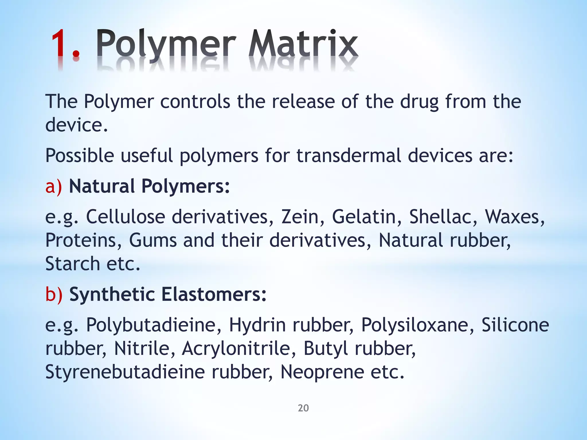 Transdermal drug delivery systems | PPTX