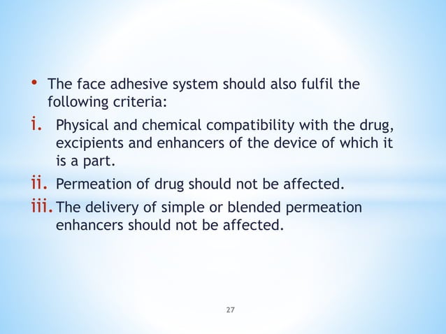 Transdermal drug delivery systems | PPTX