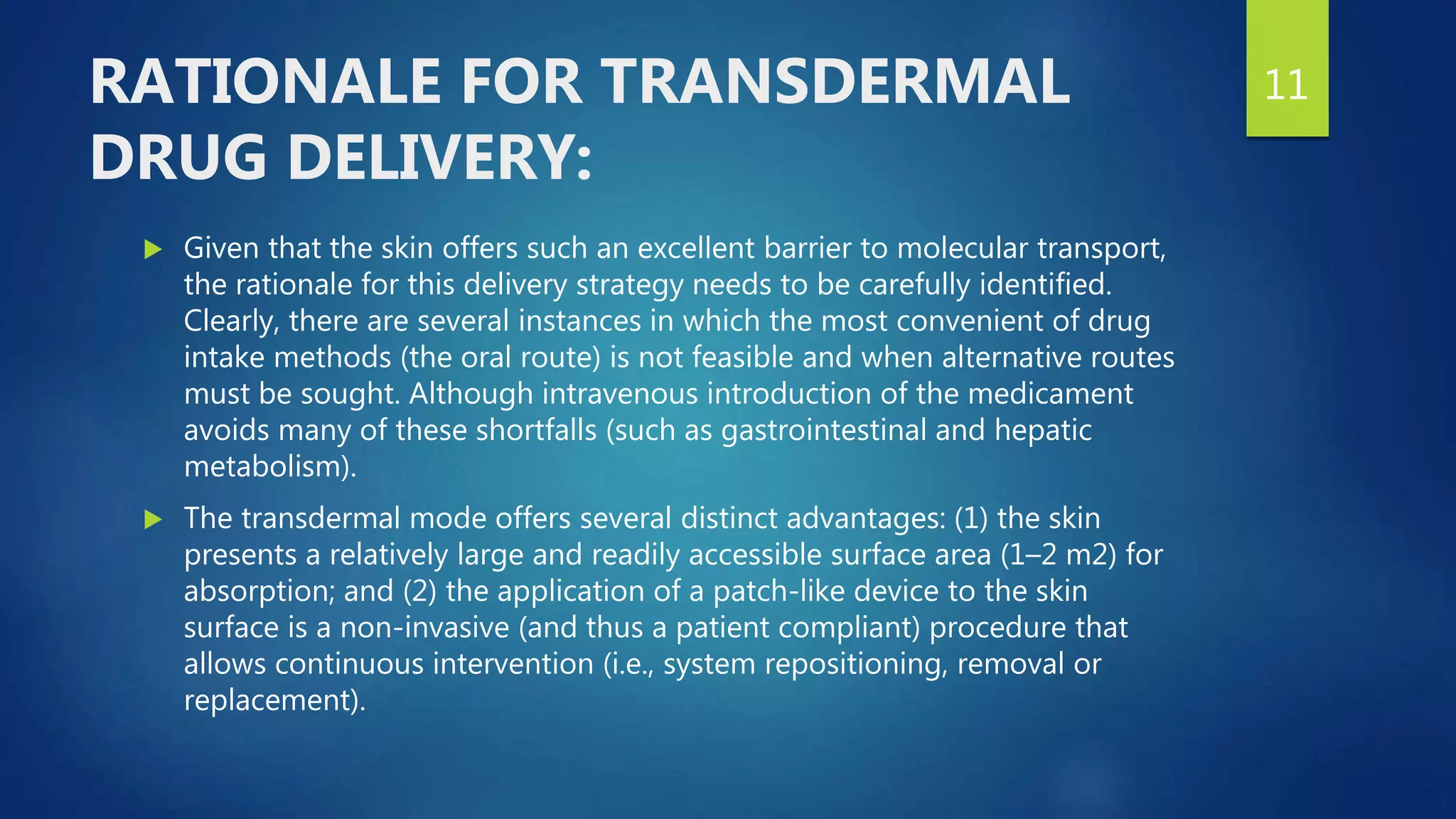 Transdermal drug delivery systems | PPTX