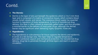Transdermal drug delivery systems | PPTX