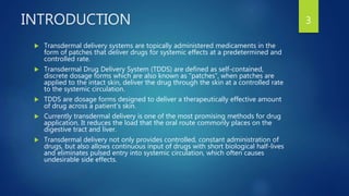 Transdermal drug delivery systems | PPTX