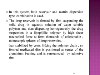 Transdermal drug delivery system sonam | PPT