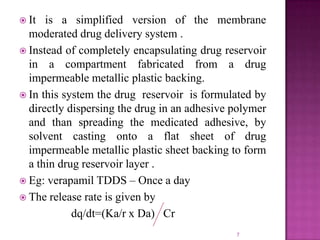 Transdermal drug delivery system sonam | PPT