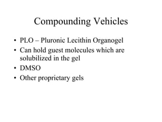 Topical & Transdermal Medications in Palliative Medicine | PPT