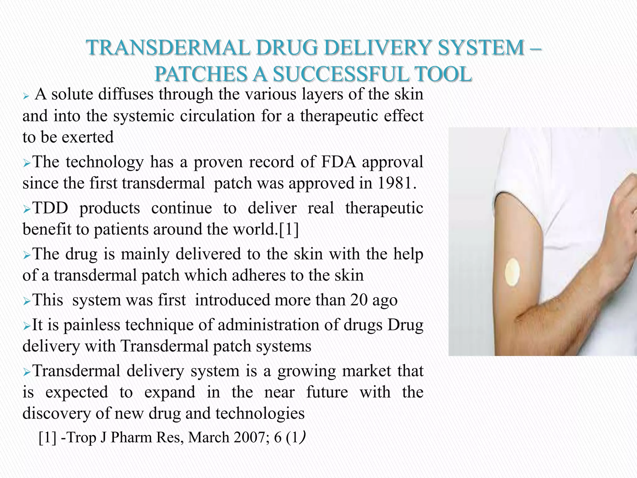 Transdermal patches by Shagufta Nisar | PPTX