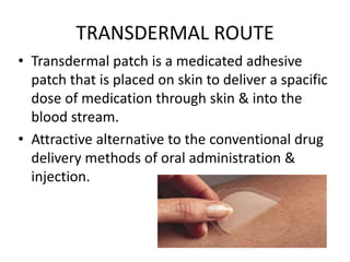 Transdermal route | PPT