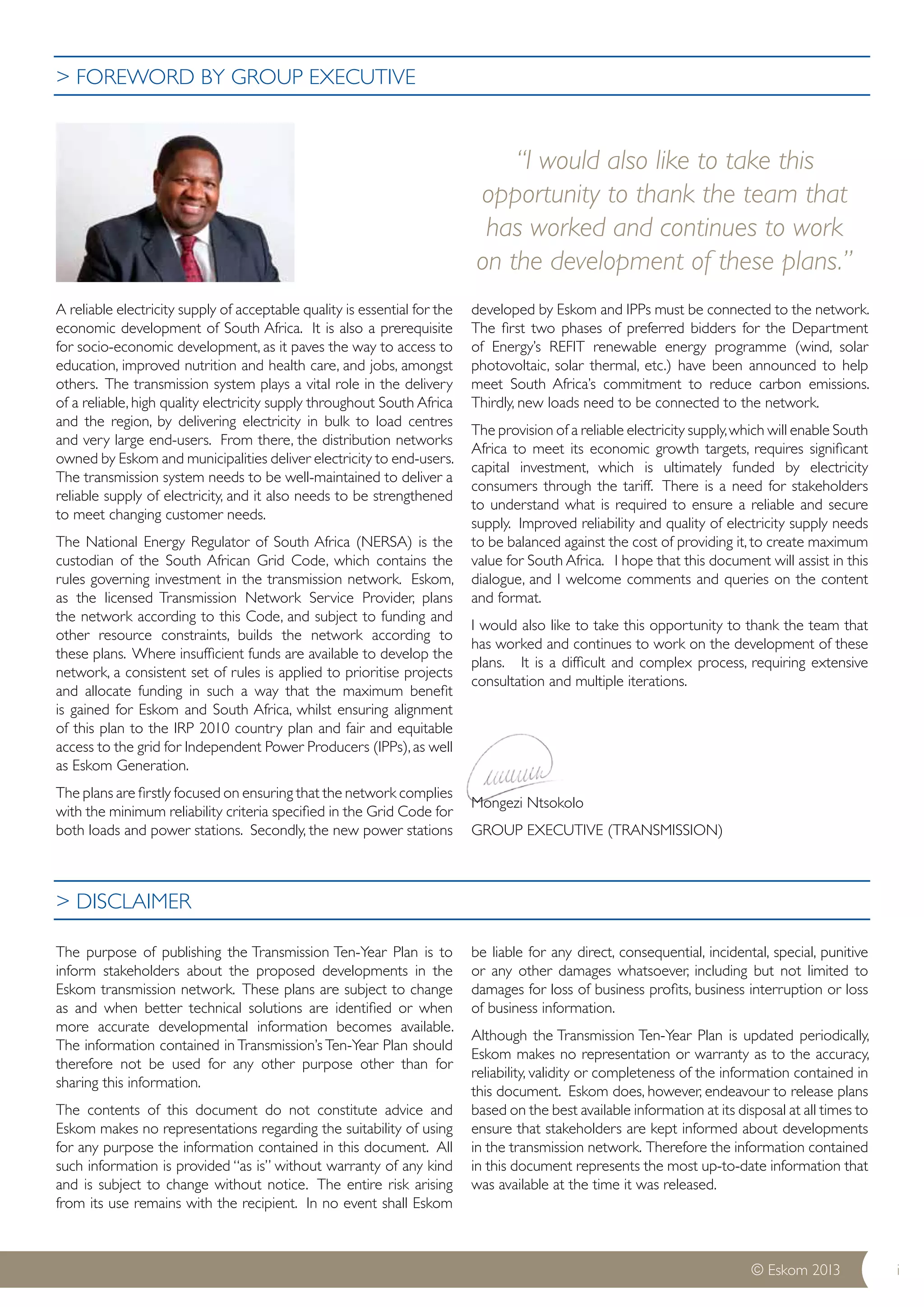 ESKOM Transmission Ten-Year Development Plan 2013-2022 | PDF