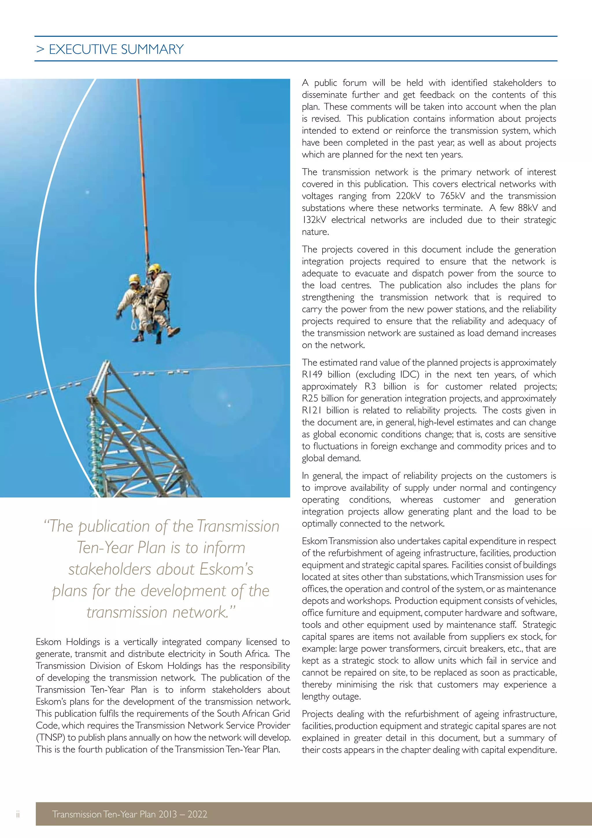 ESKOM Transmission Ten-Year Development Plan 2013-2022 | PDF