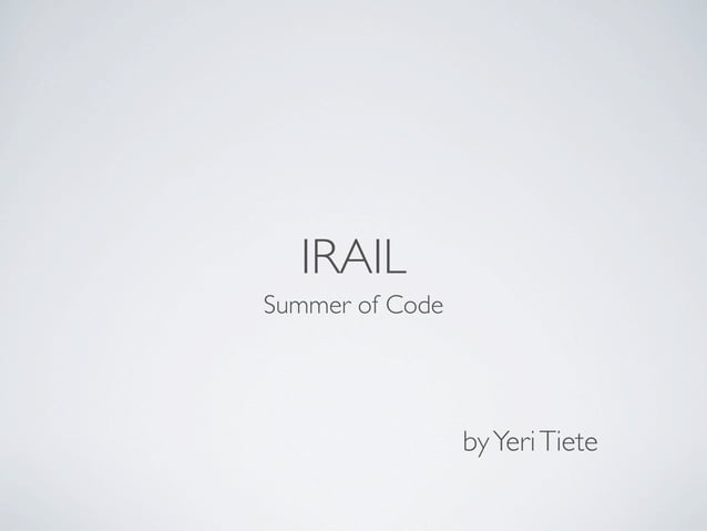 iRail Summer of Code @ Transdigital | PDF
