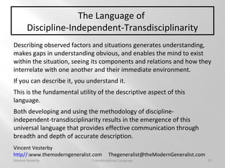 Transdisciplinarity 4-language | PPT