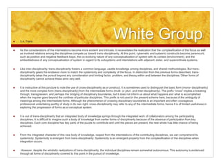 Transdisciplinary curriculum | PPTX