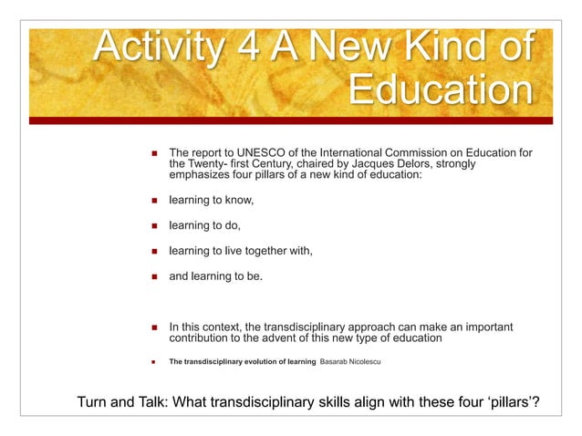 Transdisciplinary curriculum | PPTX