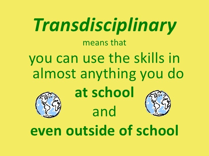 Transdisciplinary skills ppt