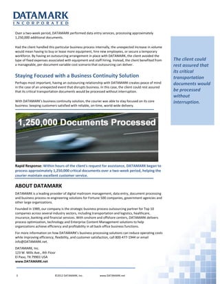 Transportation Document Processing Case Study | PDF