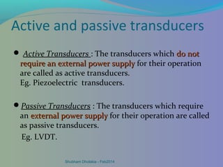 Transducers | PPT | Physics | Science