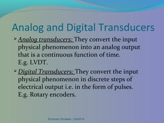Transducers | PPT | Physics | Science