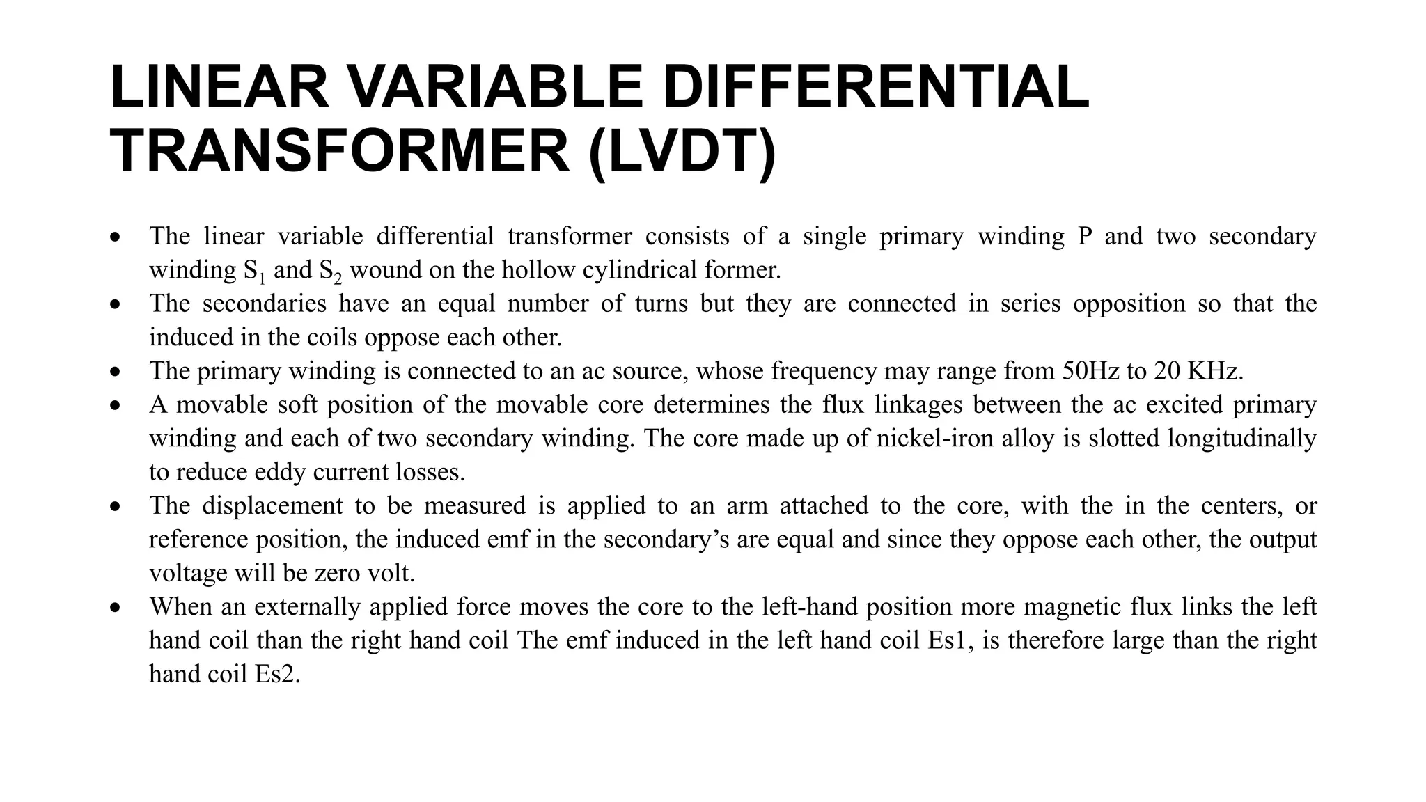 TRANSDUCERS AND ITS TYPES - lvdt,Strain guage | PPTX