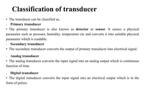 TRANSDUCERS AND ITS TYPES - lvdt,Strain guage | PPTX