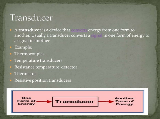 Transducers and its types | PPT