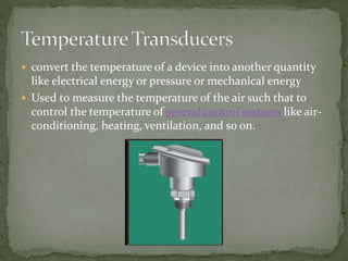 Transducers and its types | PPTX