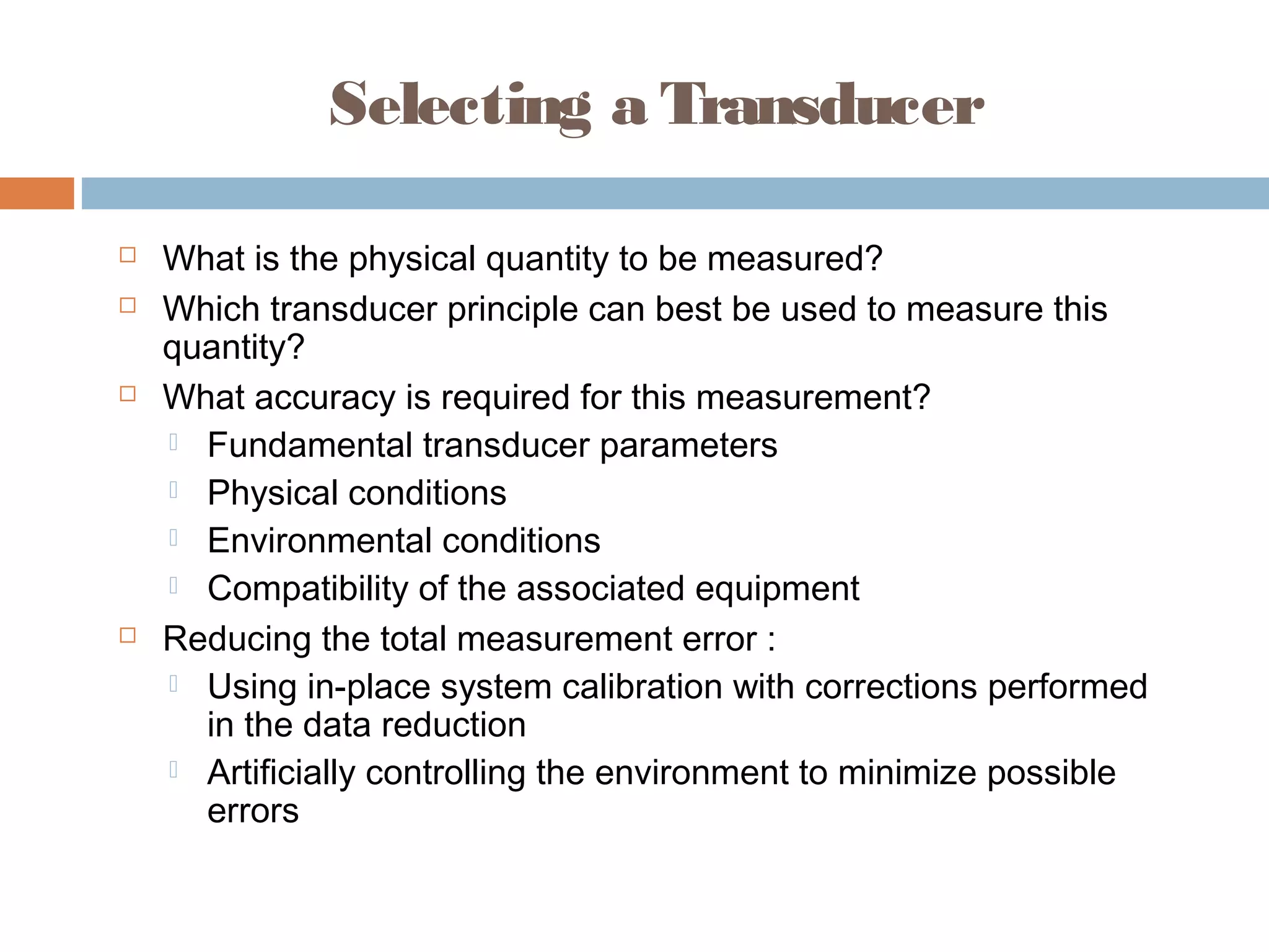 Transducers for bio medical | PPT