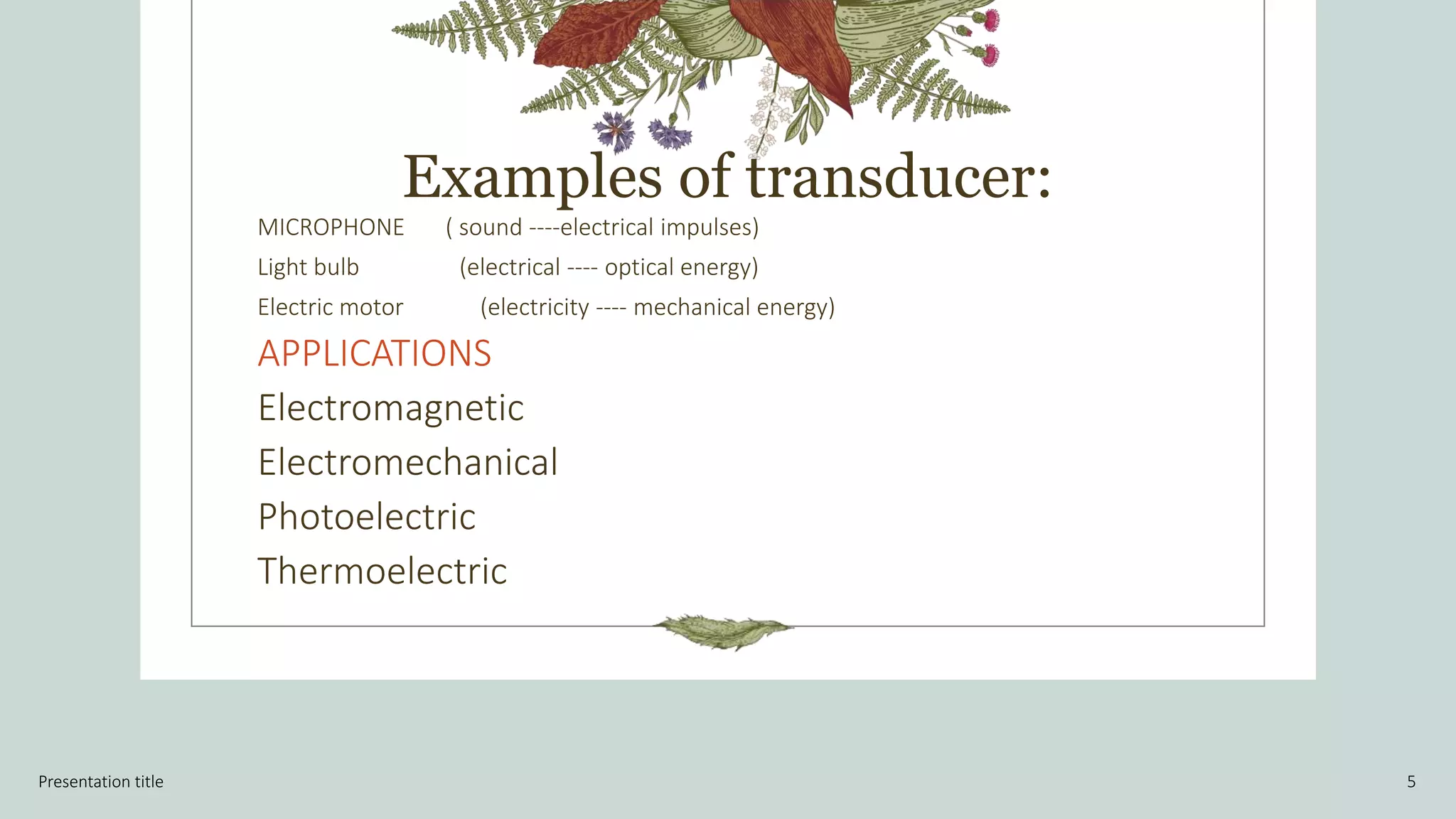 TRANSDUCERS.pptx | Free Download