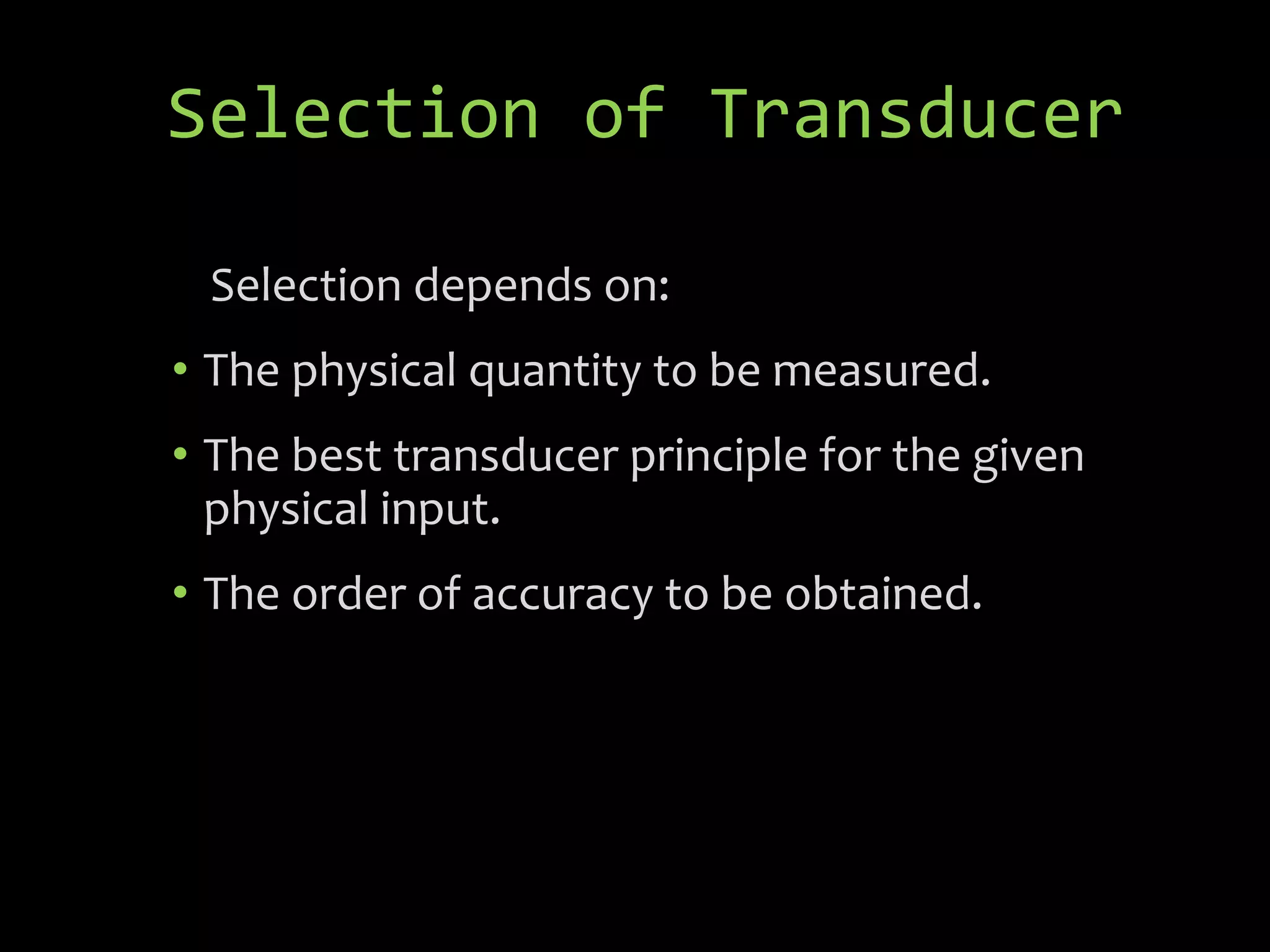 Transducers & transmitters | PPTX
