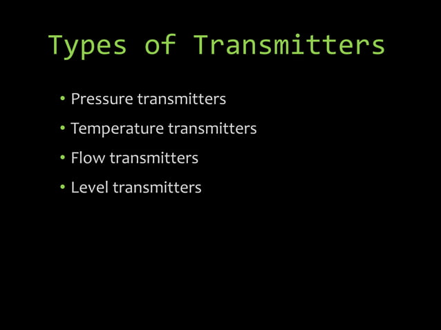 Transducers & transmitters | PPTX