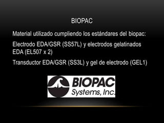 Transductor de actividad electrodermica | PPTX