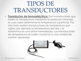 Transductores y actuadores | PPTX