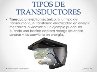 Transductores y actuadores | PPTX