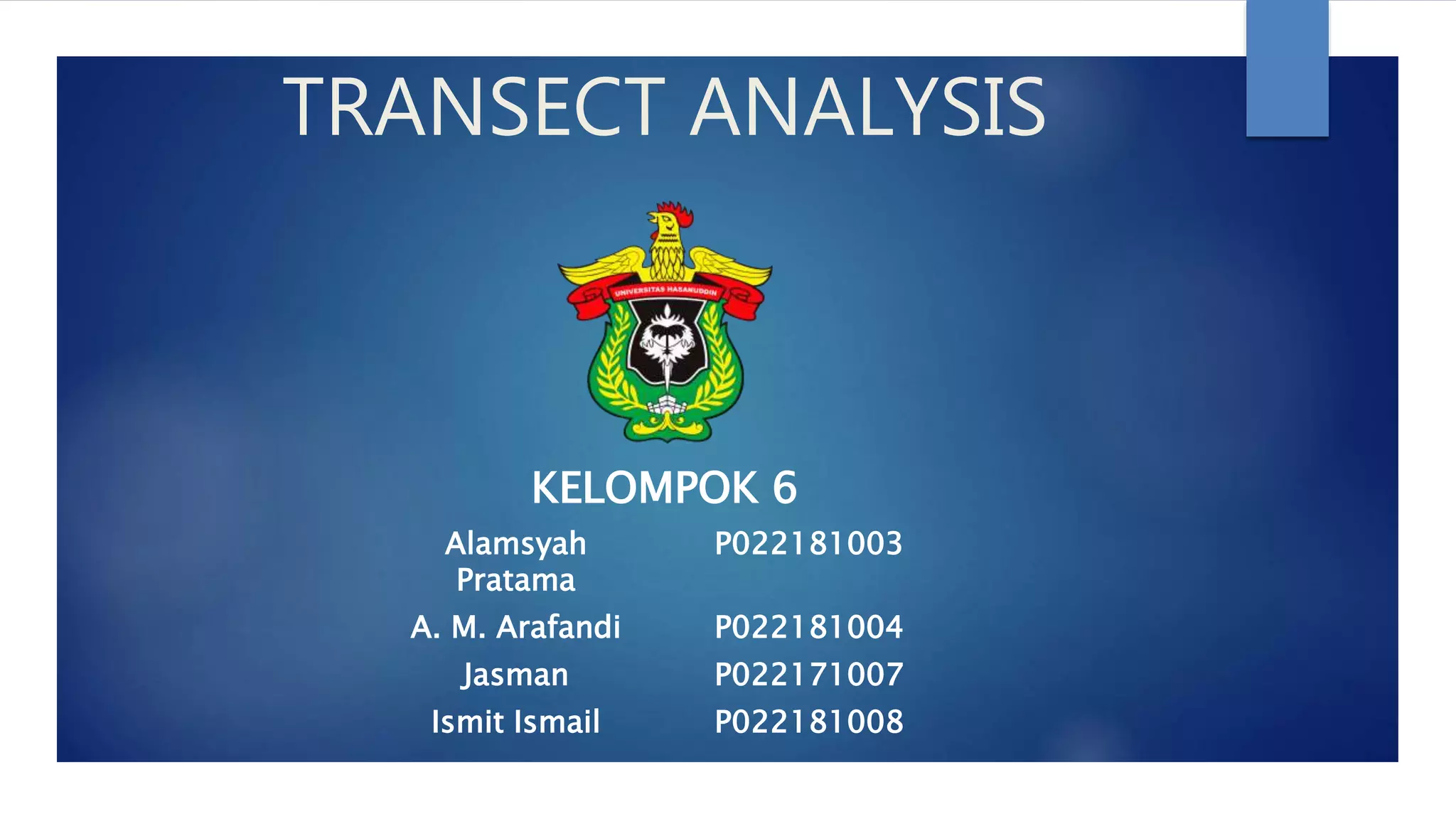Transect Analysis | PPTX