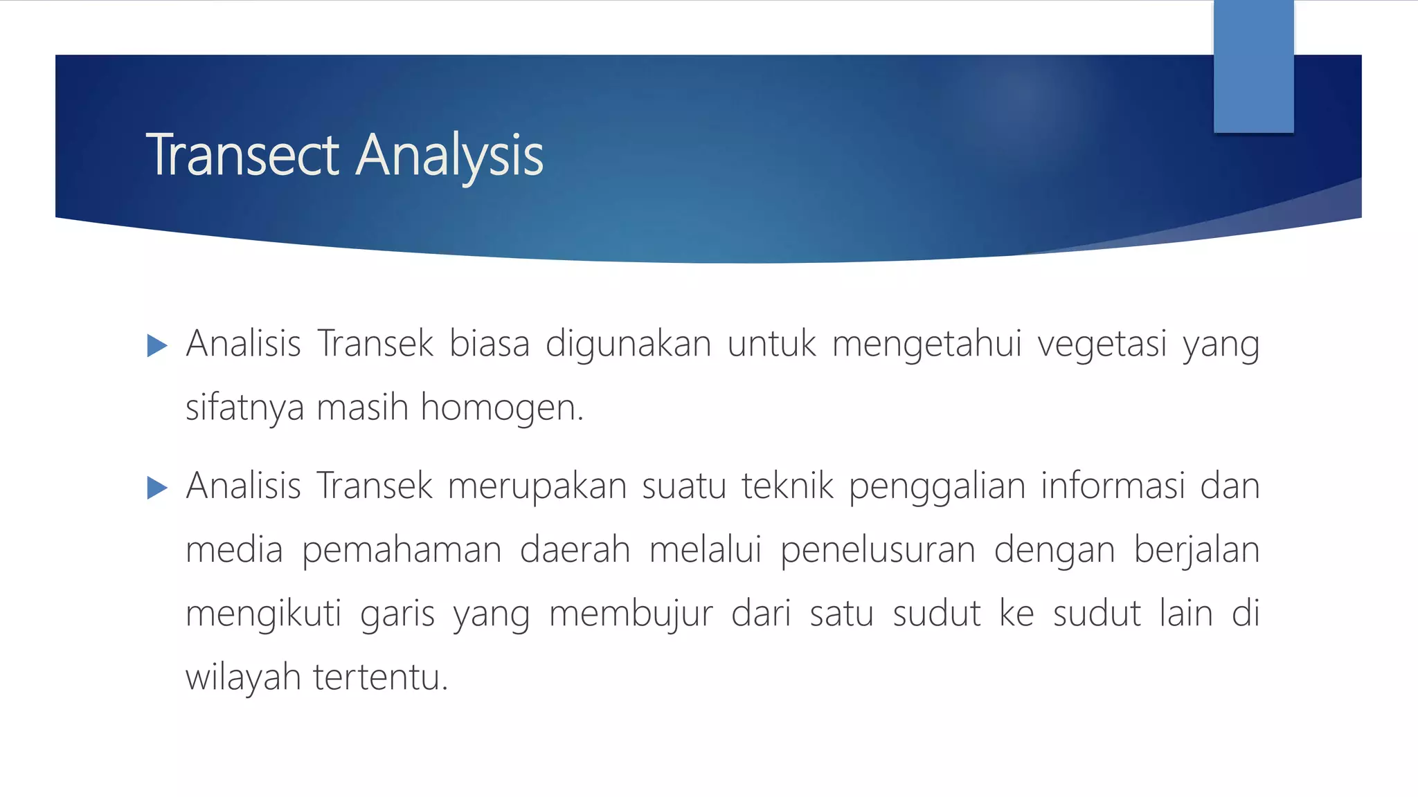 Transect Analysis | PPTX
